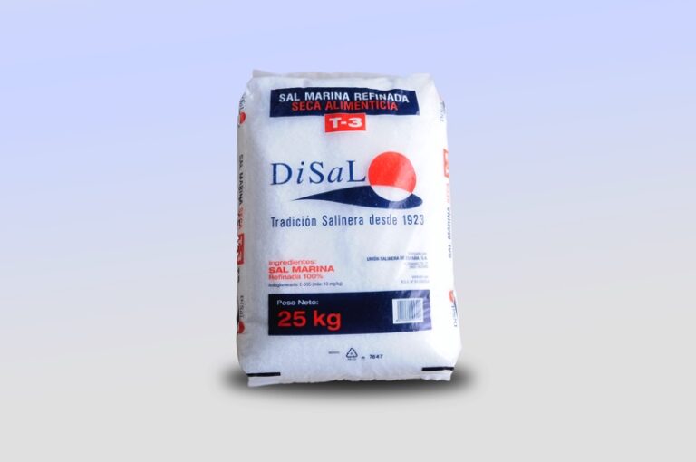 Sal T-3 Marina Seca Disal | Grano Medio para Industria Alimentaria | 25 kg